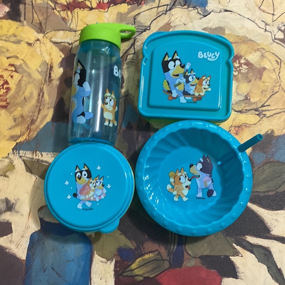 Disney | Dining | Bluey 4 Piece Dinnerware Set | Poshmark